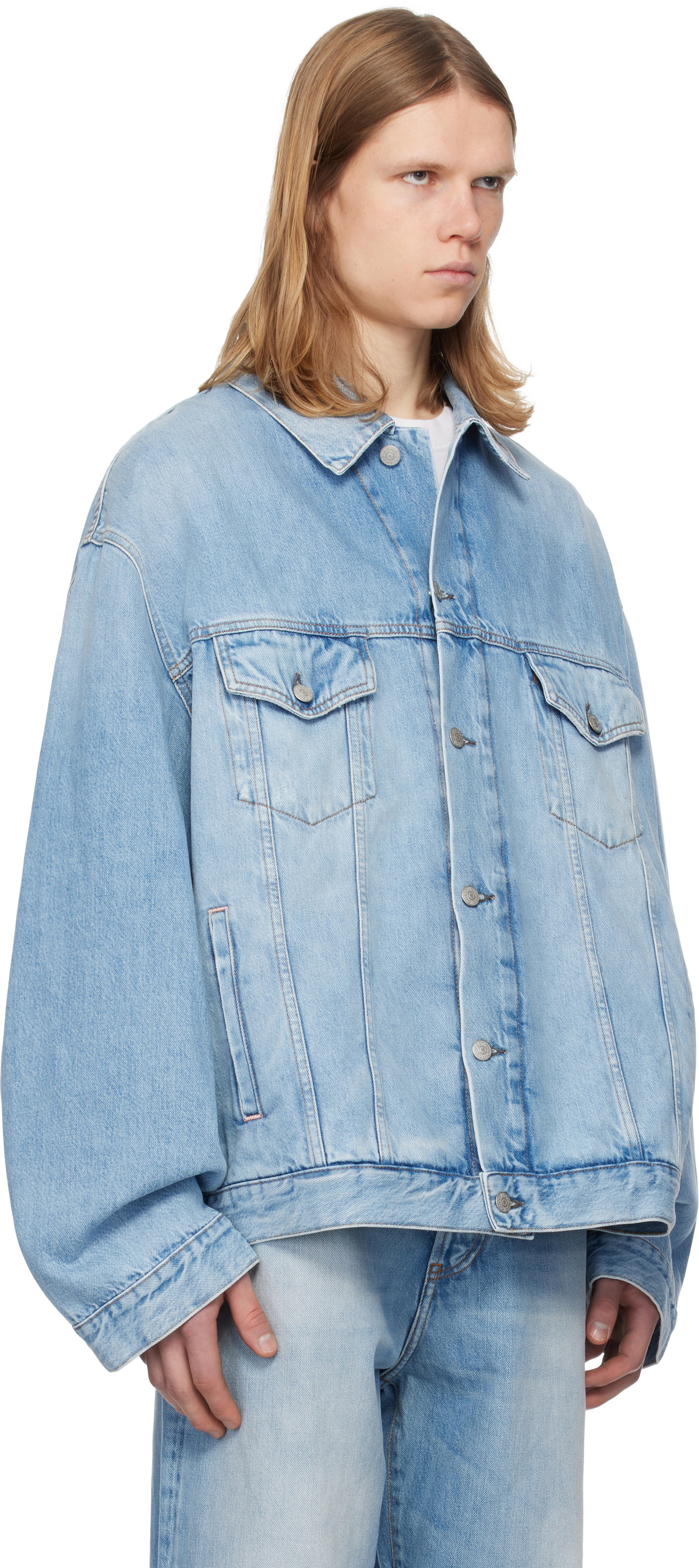 Acne Studios Blue Relaxed Fit Denim Jacket Acne Studios