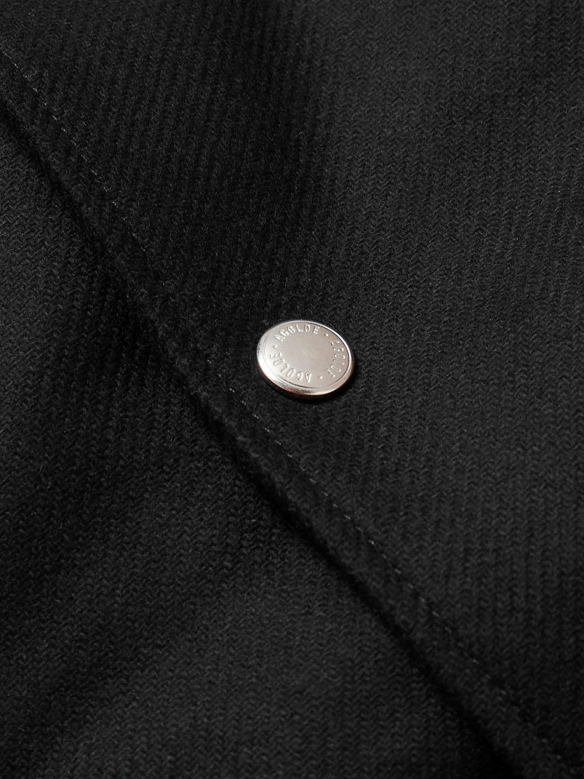 AGOLDE - RSVP GALLERY Logo-Appliquéd Leather-Trimmed Wool-Blend Felt ...