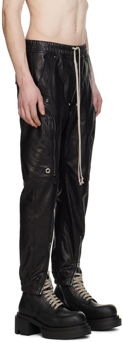 Rick Owens Black Bauhaus Leather Pants Rick Owens