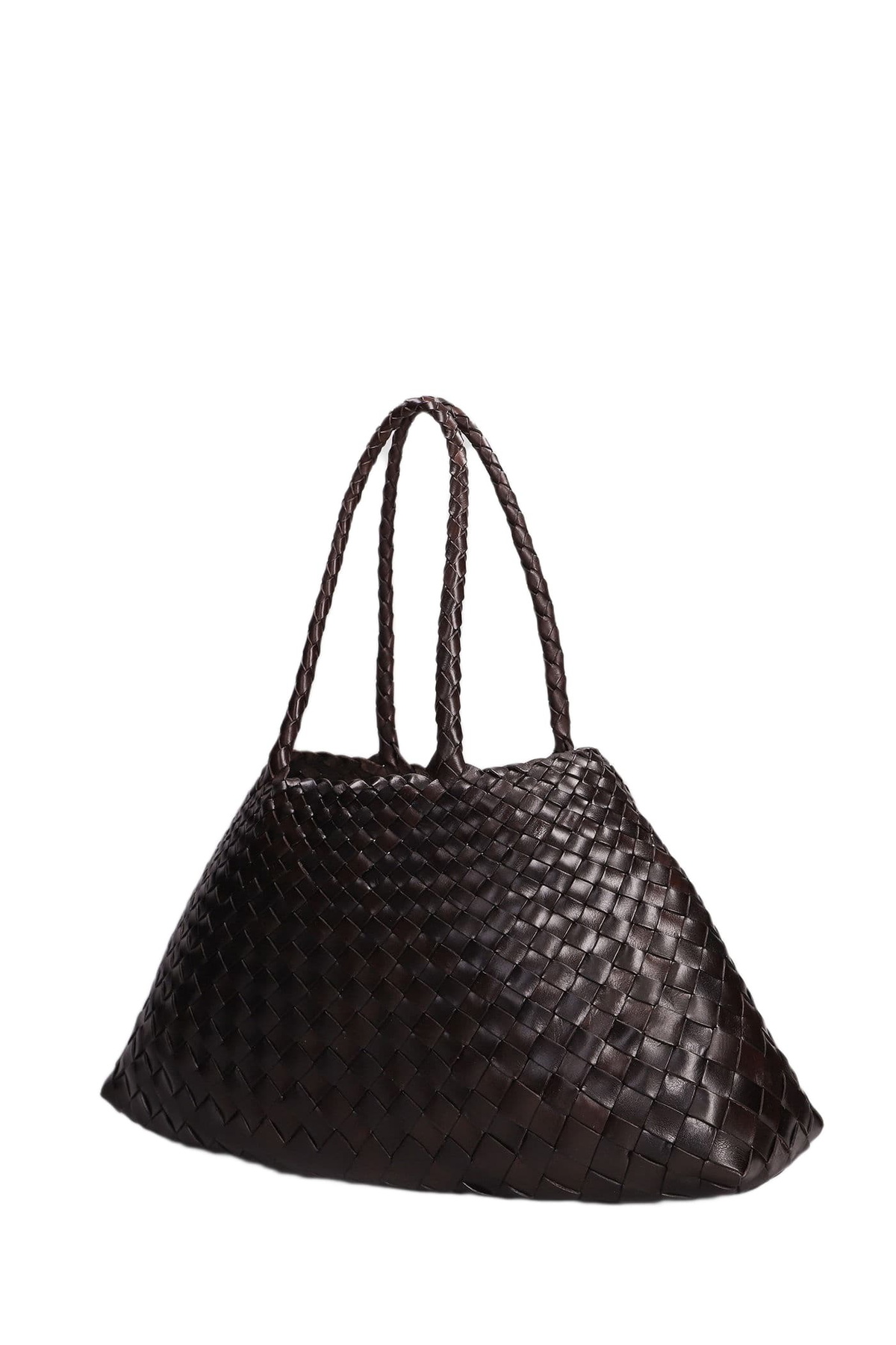 Dragon Diffusion Santa Croce Big Tote In Brown Leather Dragon Diffusion