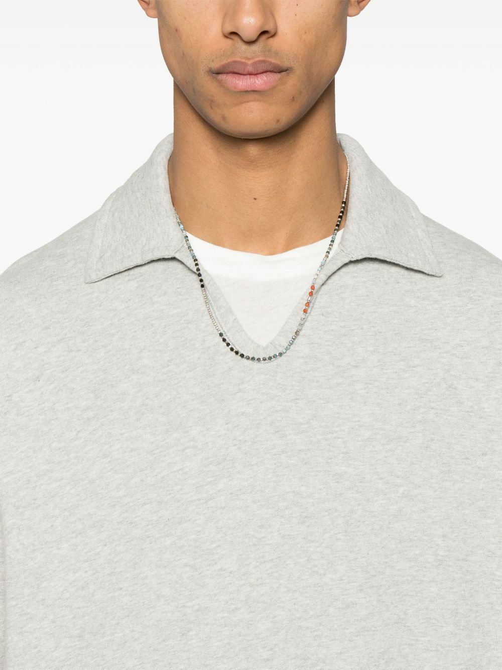 BODE Grey Cotton Polo Sweatshirt Bode