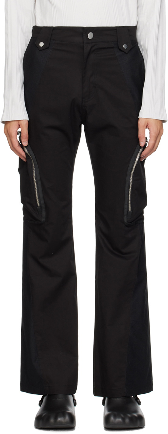 FFFPOSTALSERVICE Black Paneled Cargo Pants FFFPOSTALSERVICE