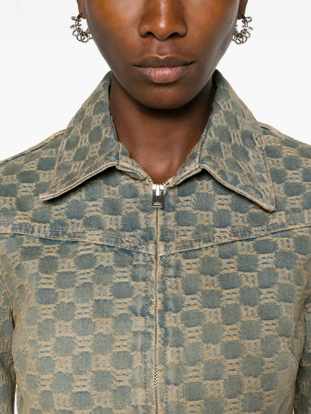 MISBHV Blue Monogram Jacquard Denim Jacket MISBHV