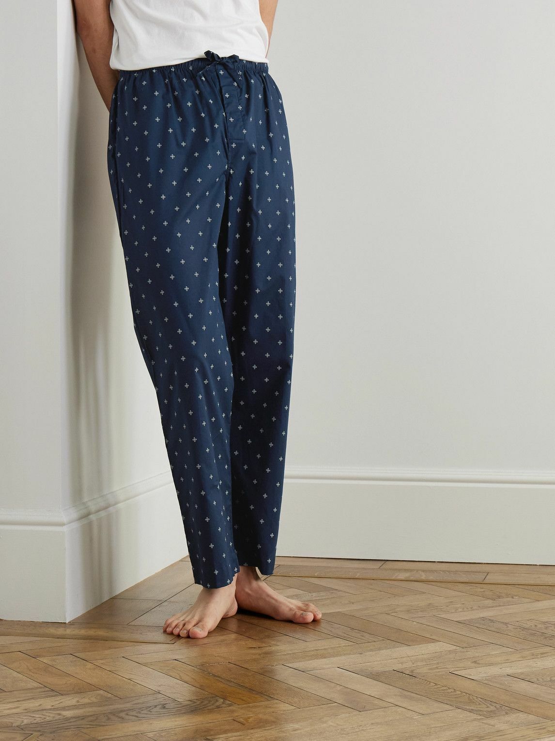 Derek Rose - Nelson Printed Cotton-Batiste Pyjama Trousers - Blue Derek ...