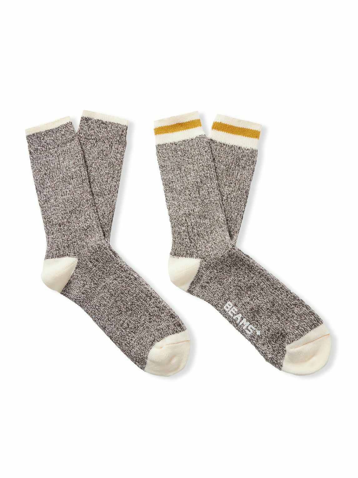 Beams Plus - Rag Two-Pack Striped Ribbed-Knit Socks Beams Plus