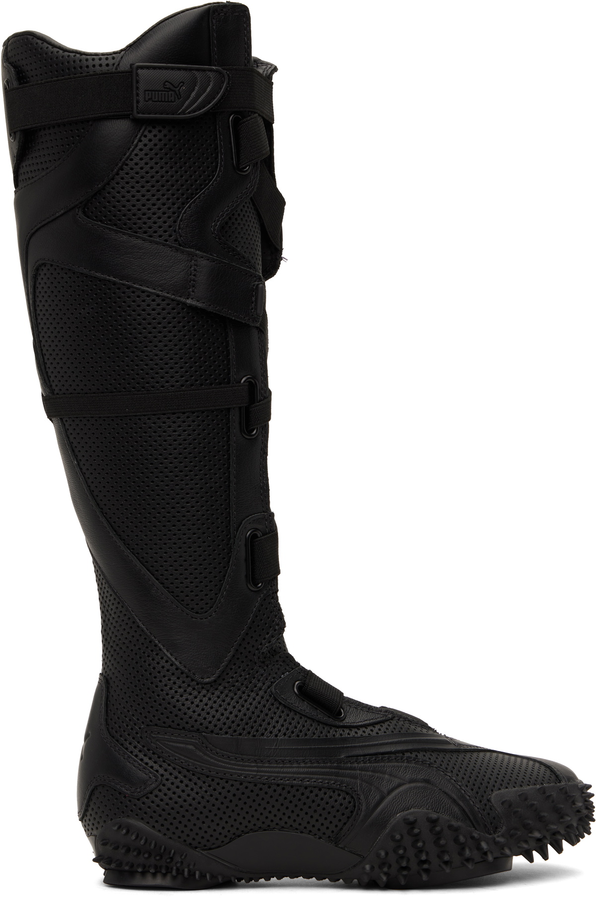 PUMA Black Mostro Leather Tall Boots Puma