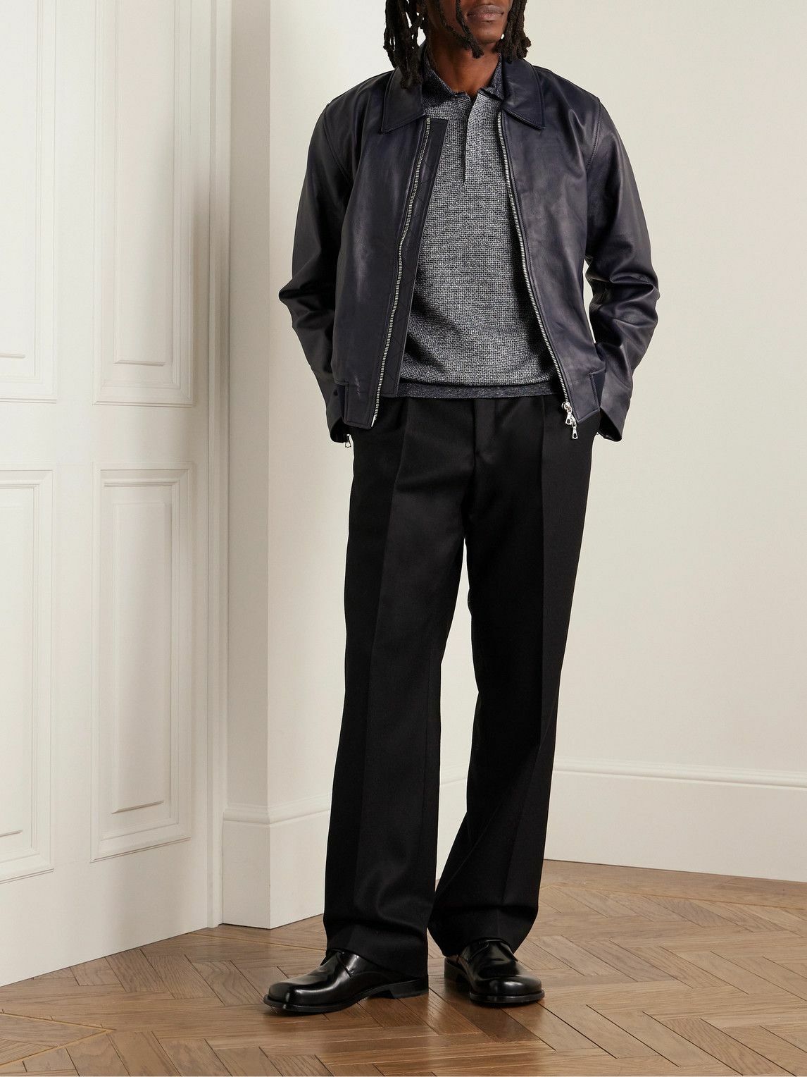 Zegna - Cotton, Linen and Silk-Blend Polo Shirt - Blue Zegna