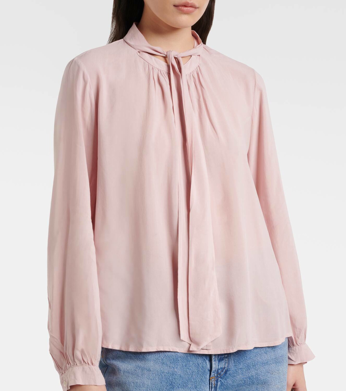 Velvet Gabrielle draped rayon challis blouse Velvet