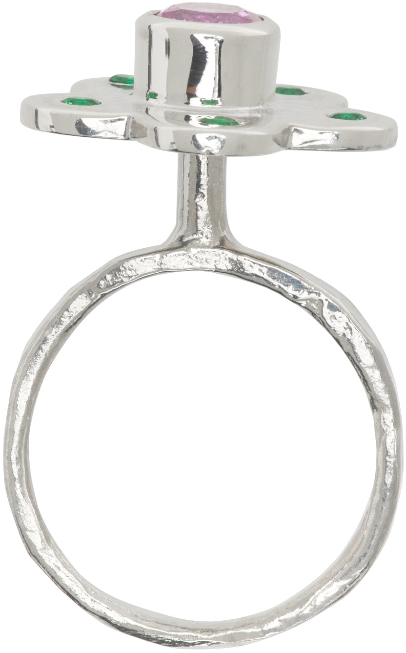 Shana Cave SSENSE Exclusive Silver Watermelon Syrup Ring