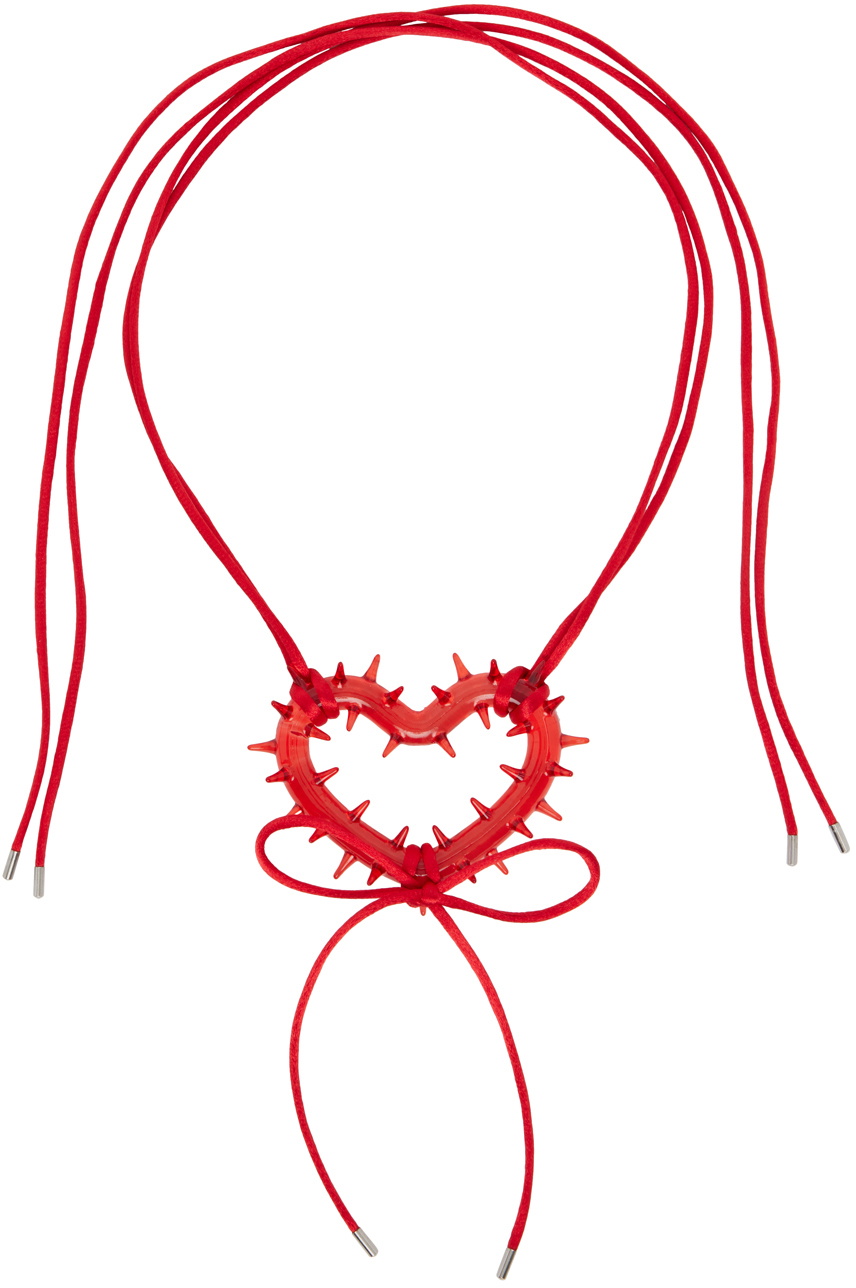 HUGO KREIT Red Spiky Heart Necklace Hugo Kreit