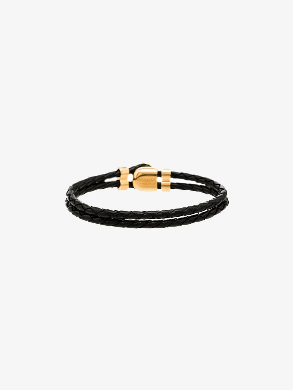 Versace Black Medusa Leather Bracelet Versace