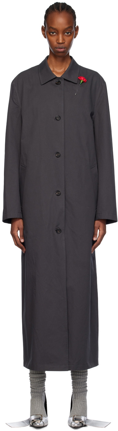 Pushbutton Gray Carnation Coat Pushbutton