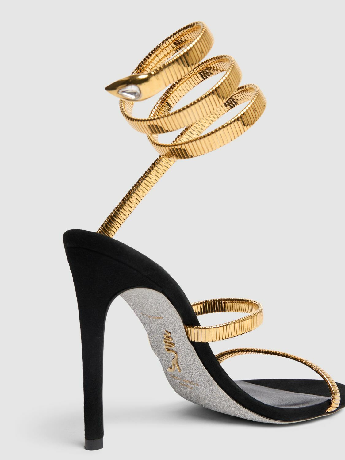 RENÉ CAOVILLA 105mm Juniper Metal Sandals Rene Caovilla