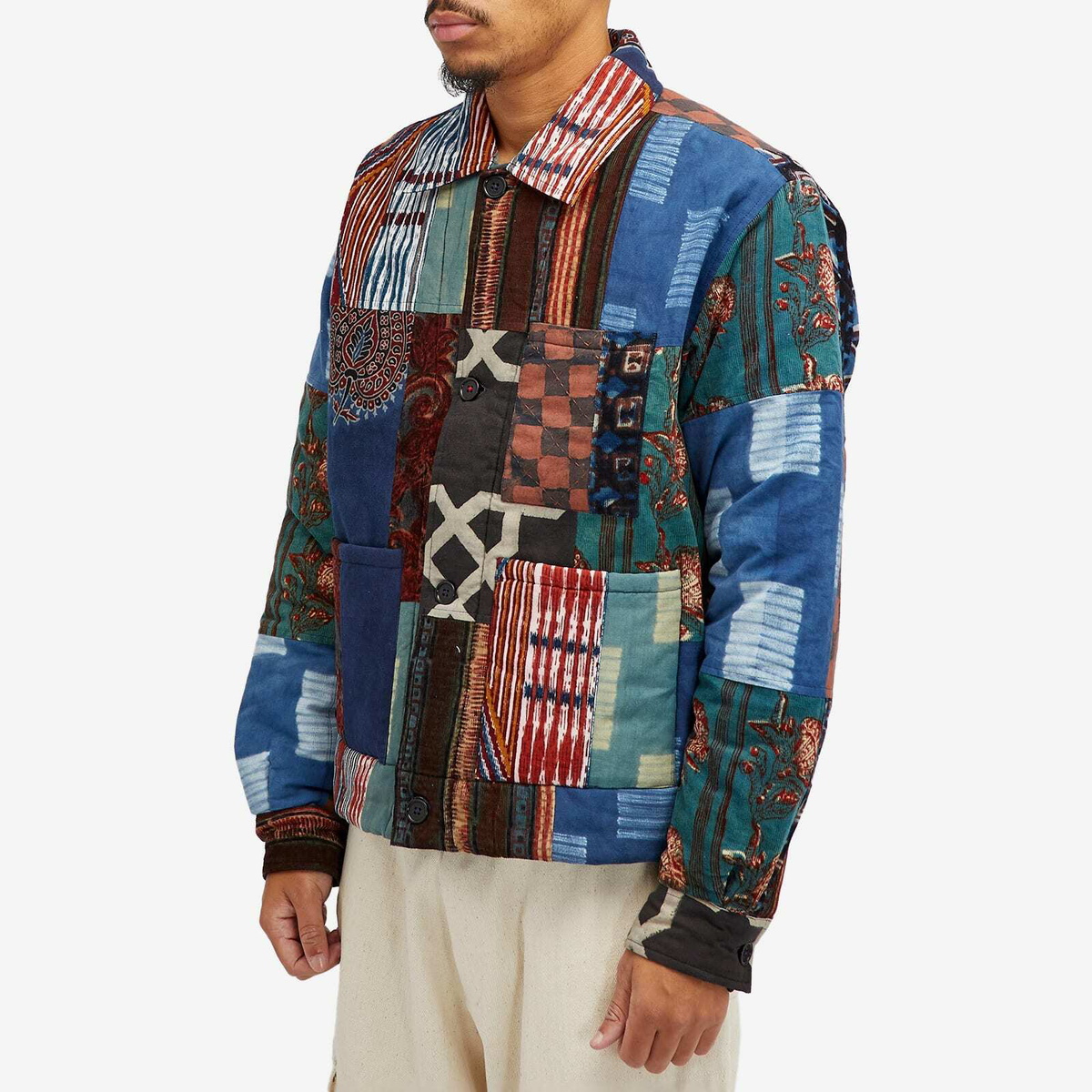 Kardo Men's Bodhi Patchwork Jacket in Multi Kardo