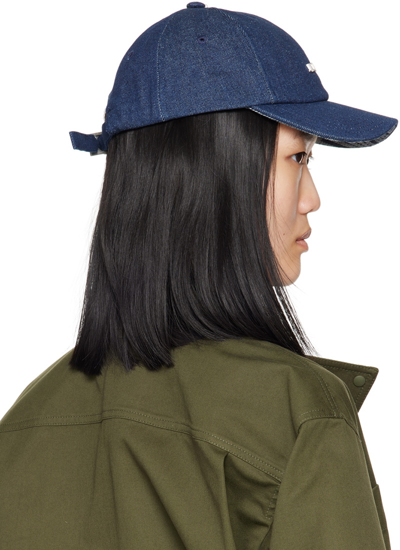 JACQUEMUS Navy La Casa 'La casquette Gadjo' Denim Cap Jacquemus