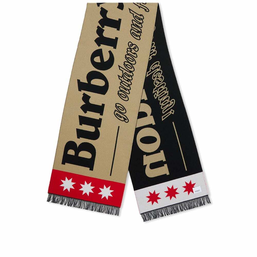 Burberry Women's Football Scarf in Archive Beige Burberry