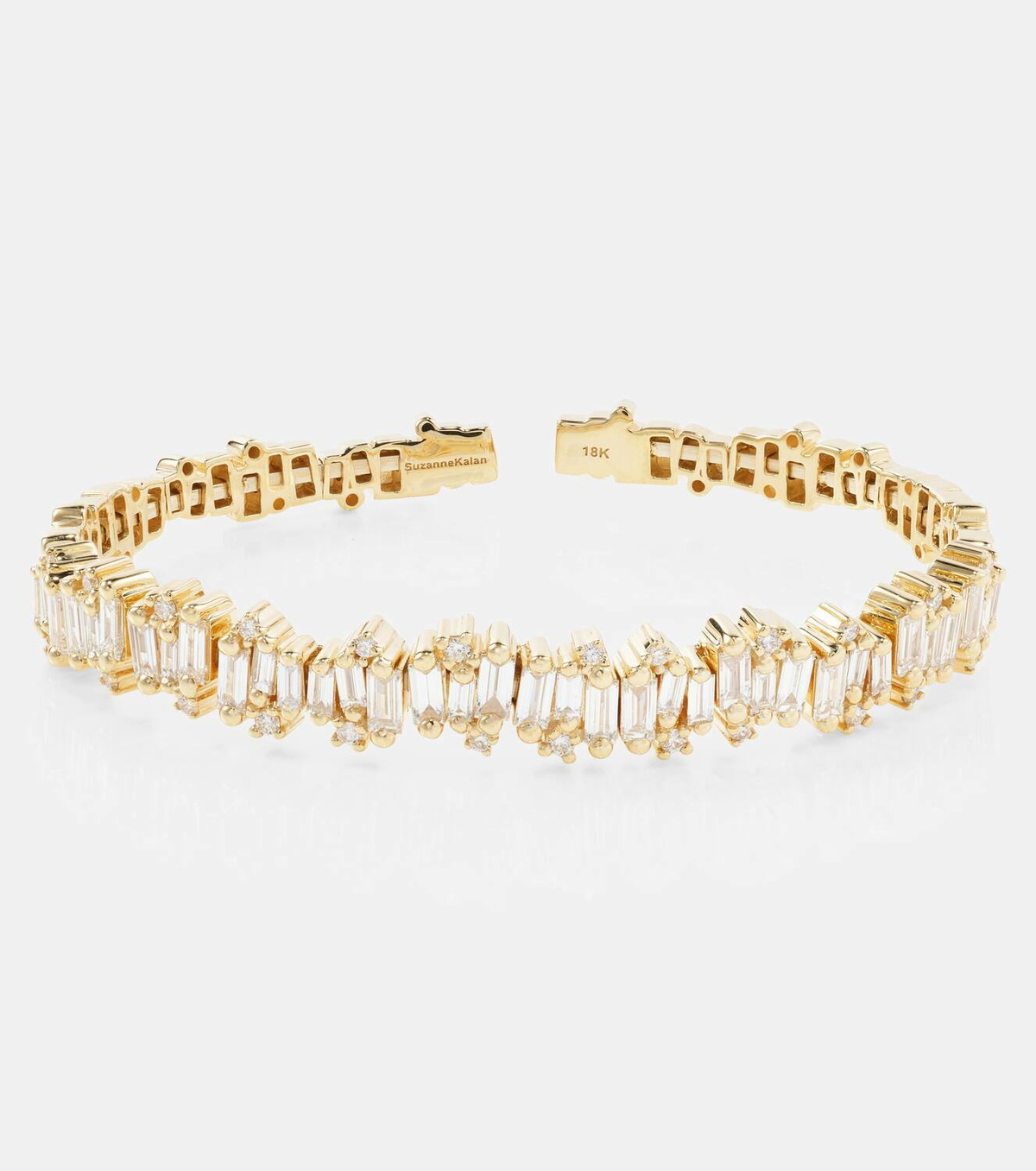 Suzanne Kalan Shimmer Audrey 18kt gold bangle with diamonds Suzanne Kalan