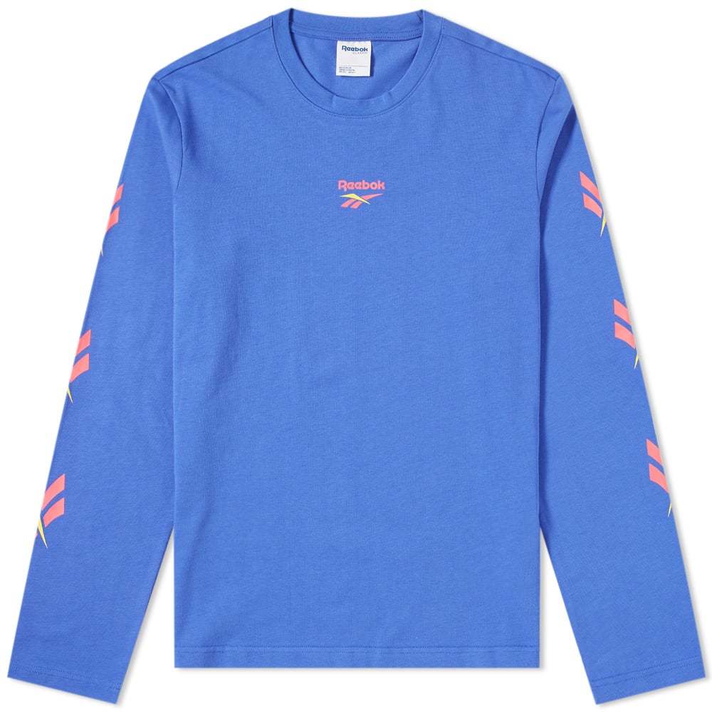 Reebok Long Sleeve LF Vector Tee Blue Reebok