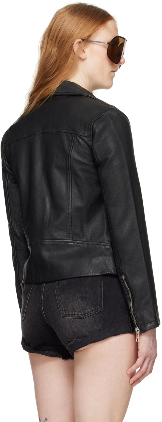 Ksubi Black Amplify Leather Jacket Ksubi