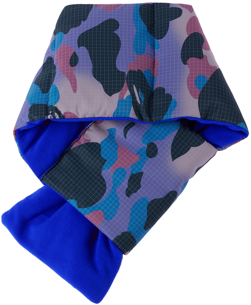 BAPE Kids Purple Grid Scarf A Bathing Ape