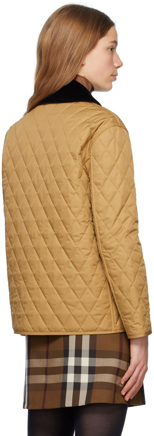 Burberry Tan Quilted Jacket Burberry