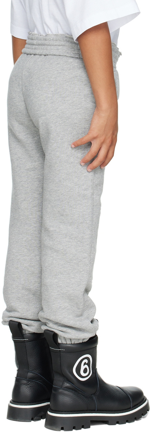 MM6 Maison Margiela Kids Gray Zip Vent Track Pants MM6 Maison Margiela