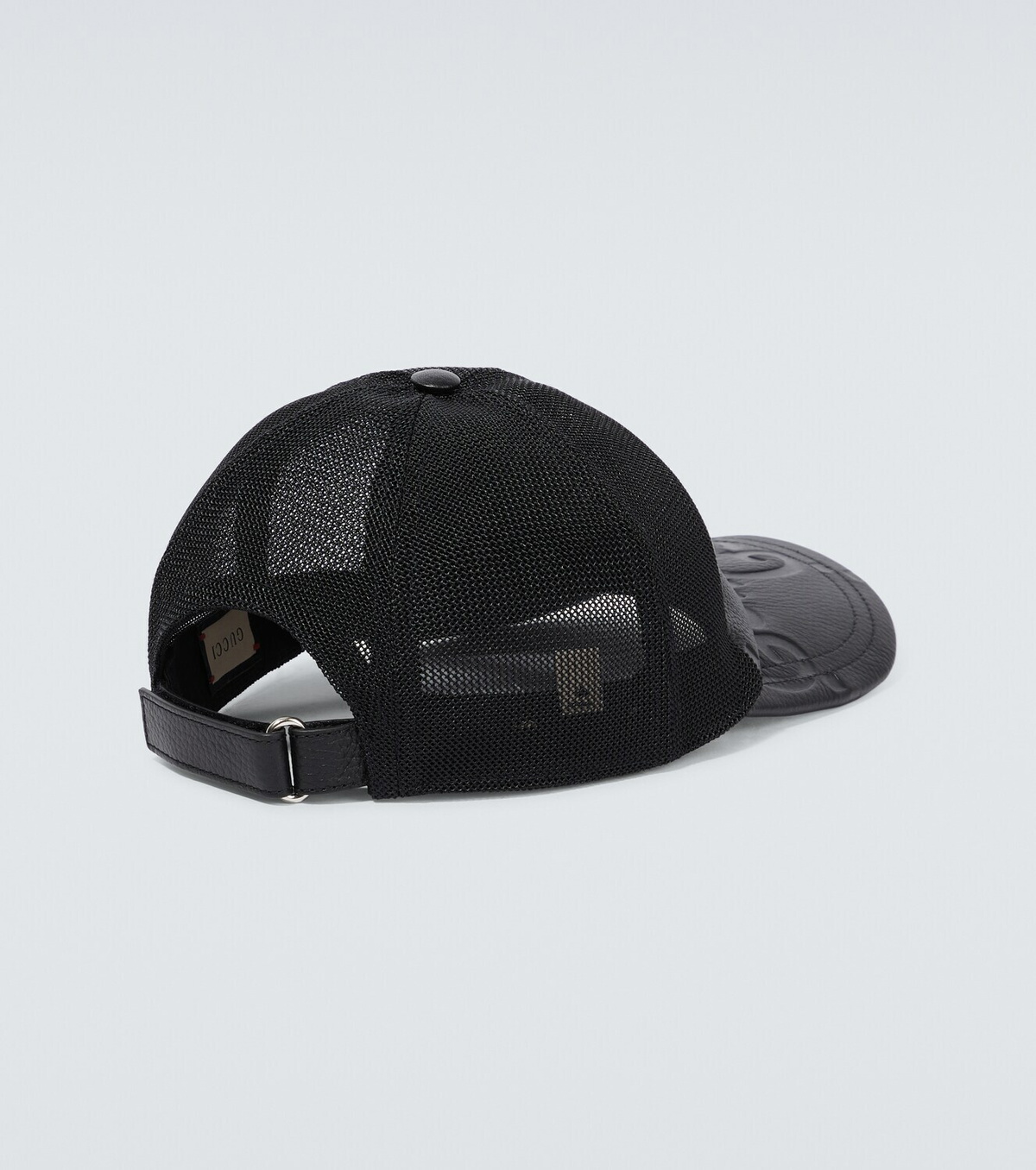 Gucci Jumbo GG leather and mesh baseball cap Gucci Gucci Jumbo GG leather and mesh baseball cap Gucci