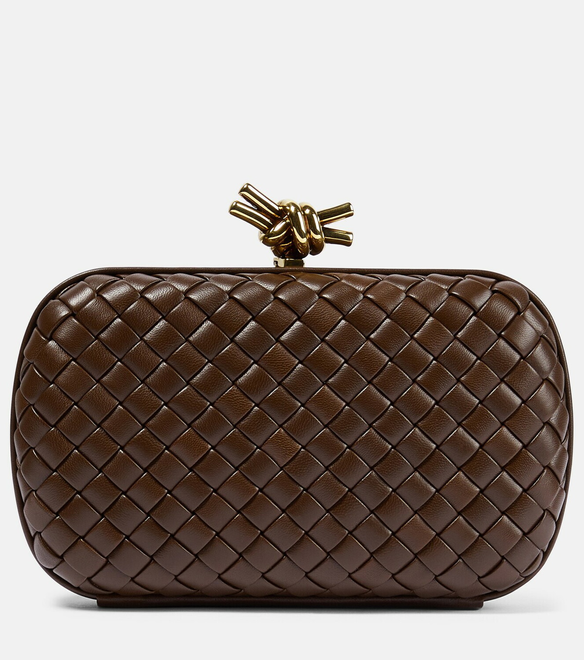 Bottega Veneta Knot Intreccio leather clutch Bottega Veneta