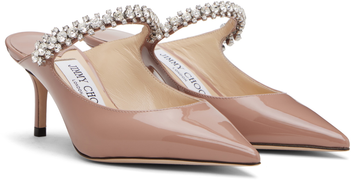 Jimmy Choo Pink Bing 65 Mules Jimmy Choo