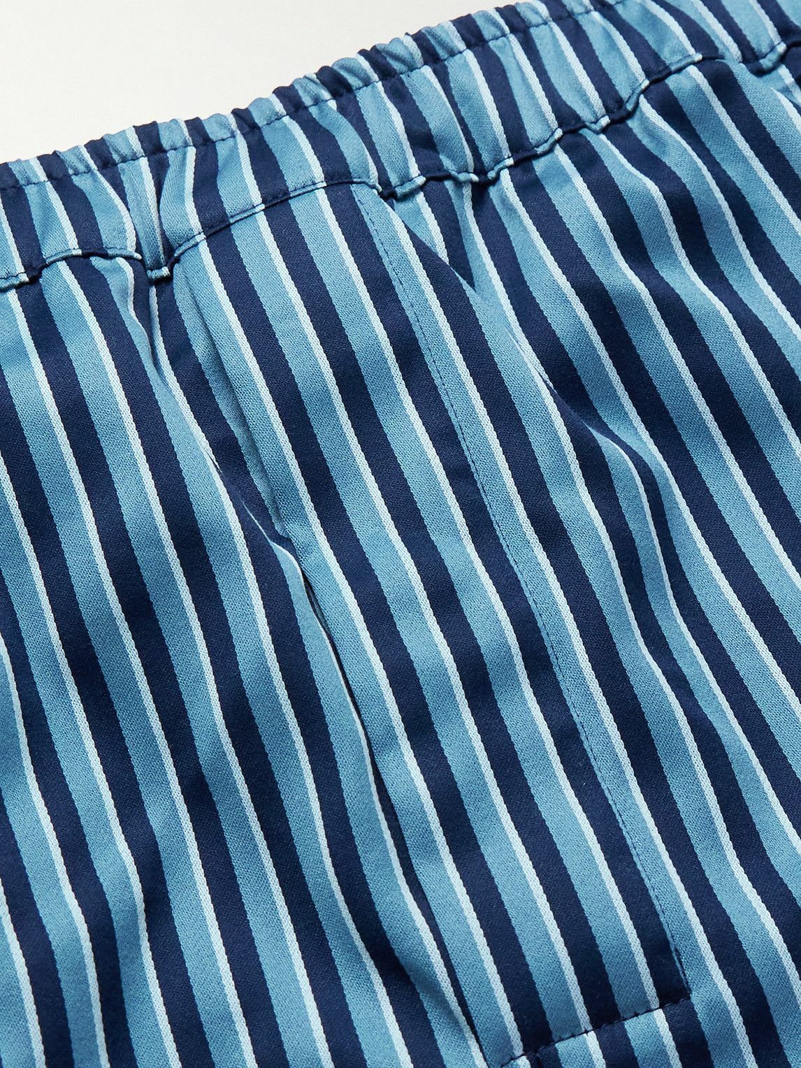 Derek Rose - Wellington Striped Cotton Boxer Shorts - Blue Derek Rose