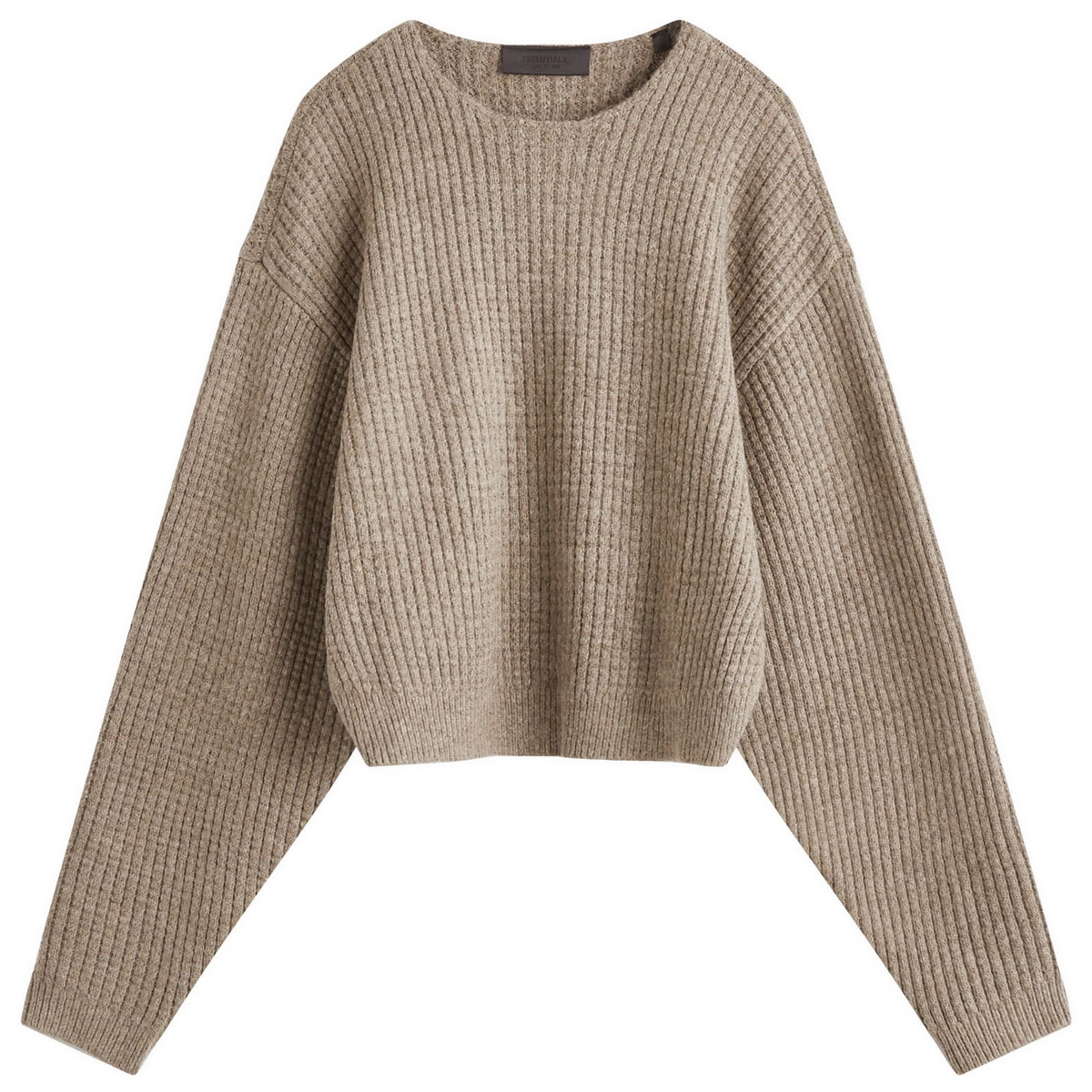 Fear of God ESSENTIALS Women's Heavy Waffle Cropped Sweatshirt in ...