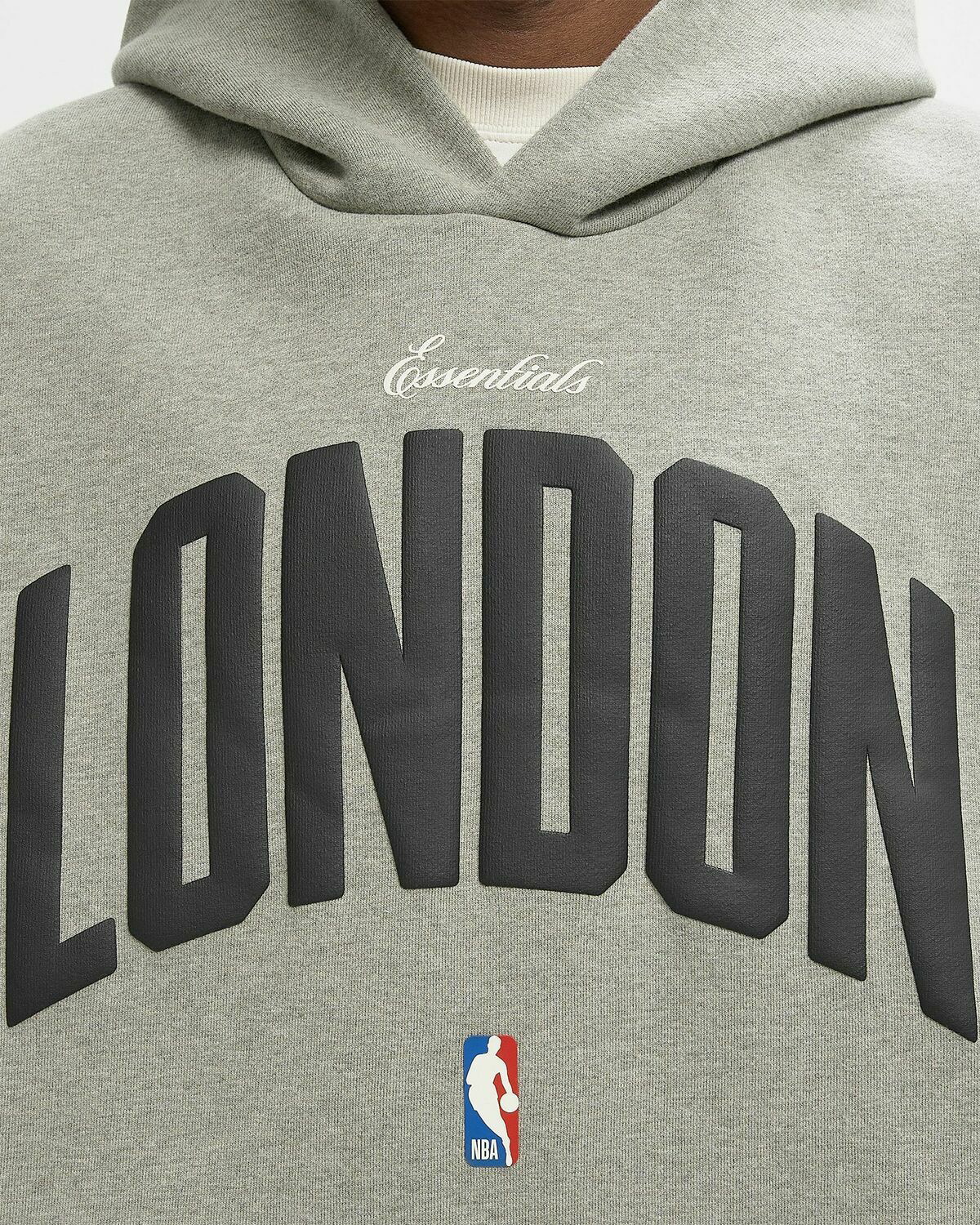 Fear of God Essentials LONDON 90'S HOODIE Grey Mens Hoody Fear Of God ...