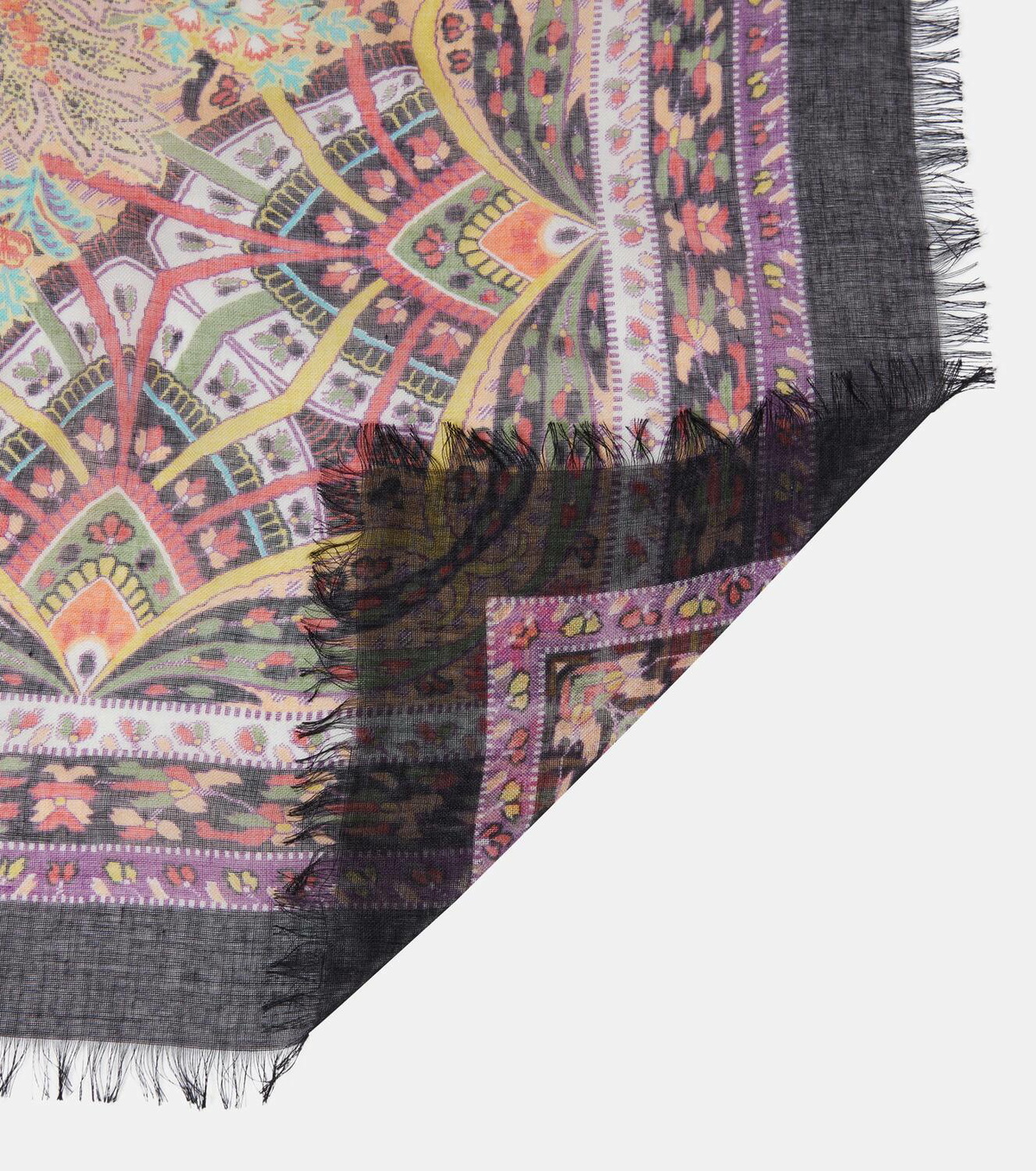 Etro Printed satin scarf Etro