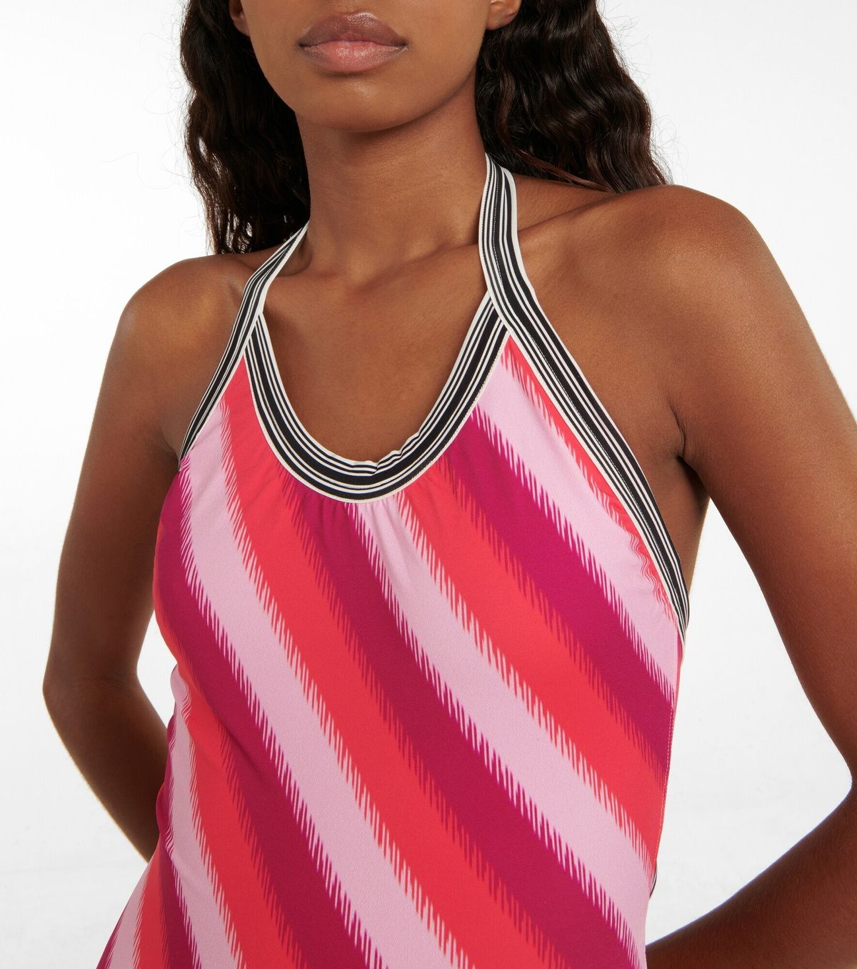 Dries Van Noten - Striped halterneck swimsuit Dries Van Noten