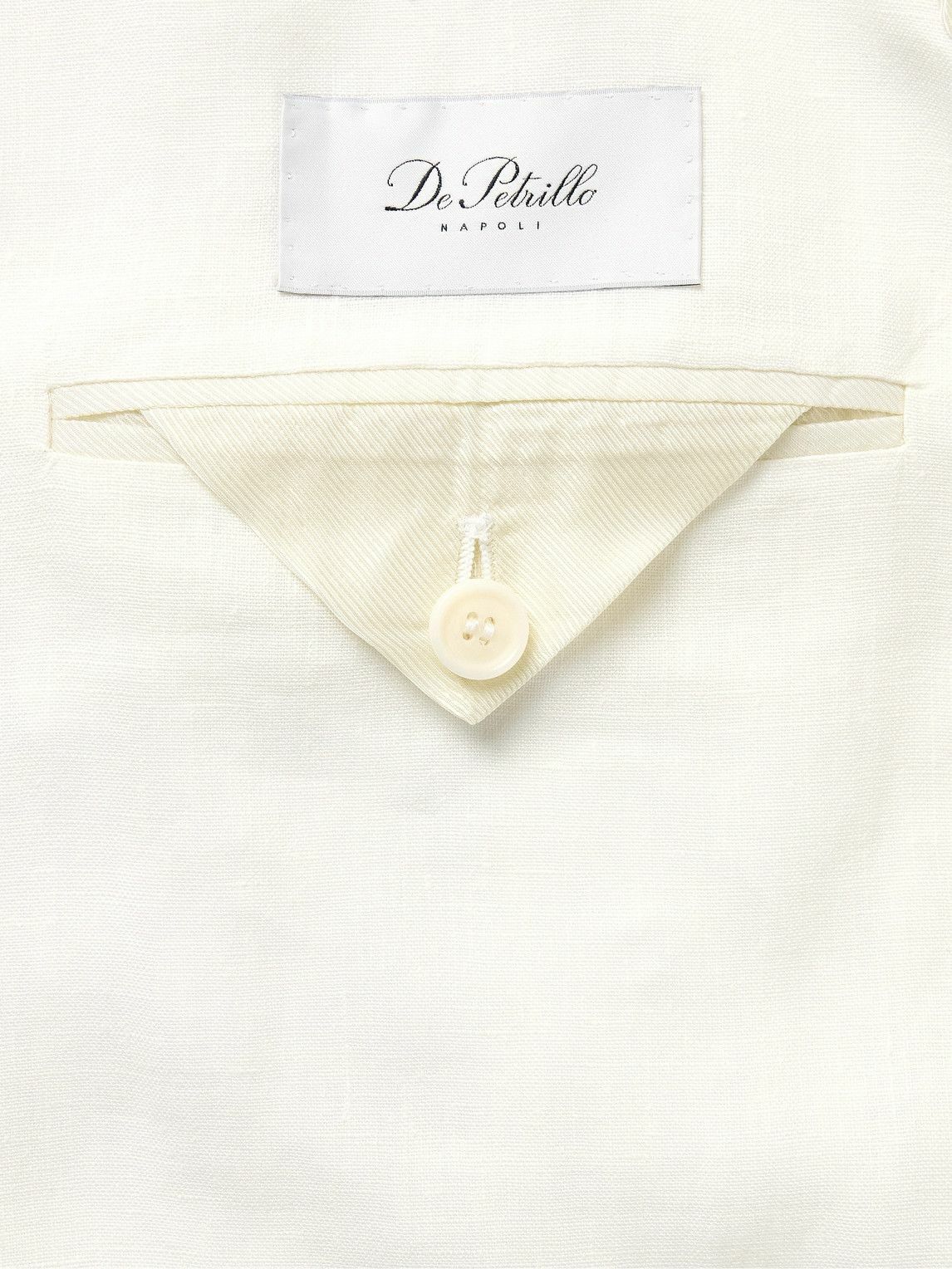 De Petrillo - Slim-Fit Linen Suit Jacket - White De Petrillo
