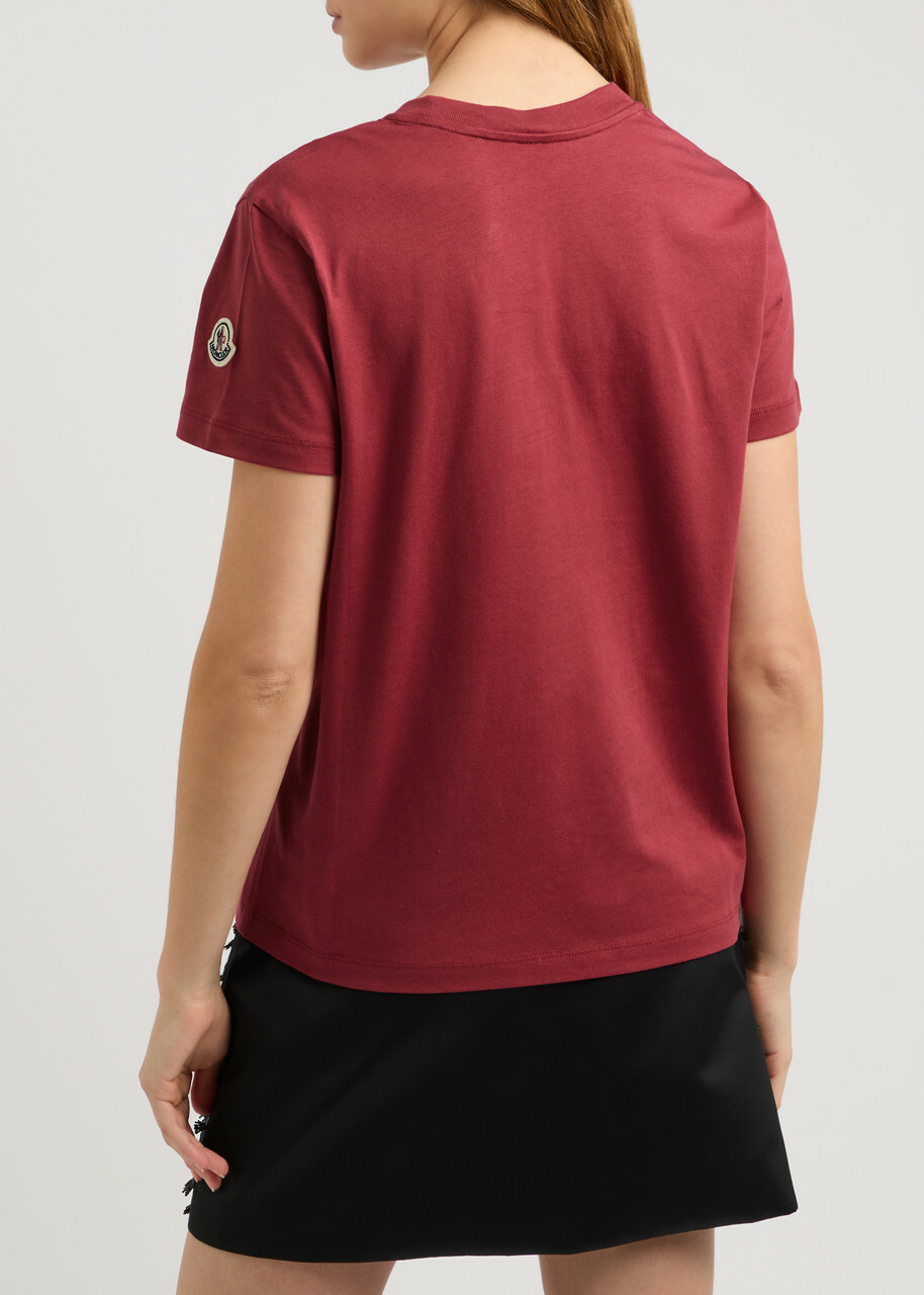 Moncler Logo Cotton T-shirt Red Moncler