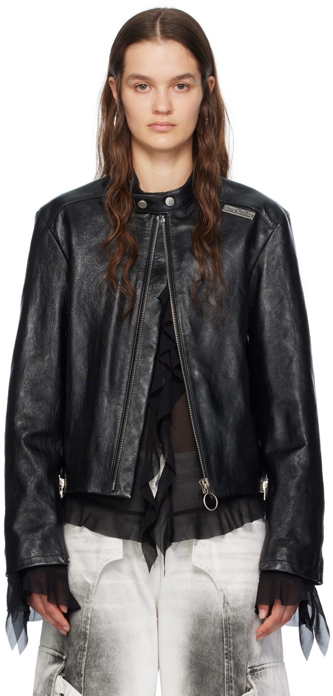 Acne Studios Black Hardware Leather Jacket Acne Studios