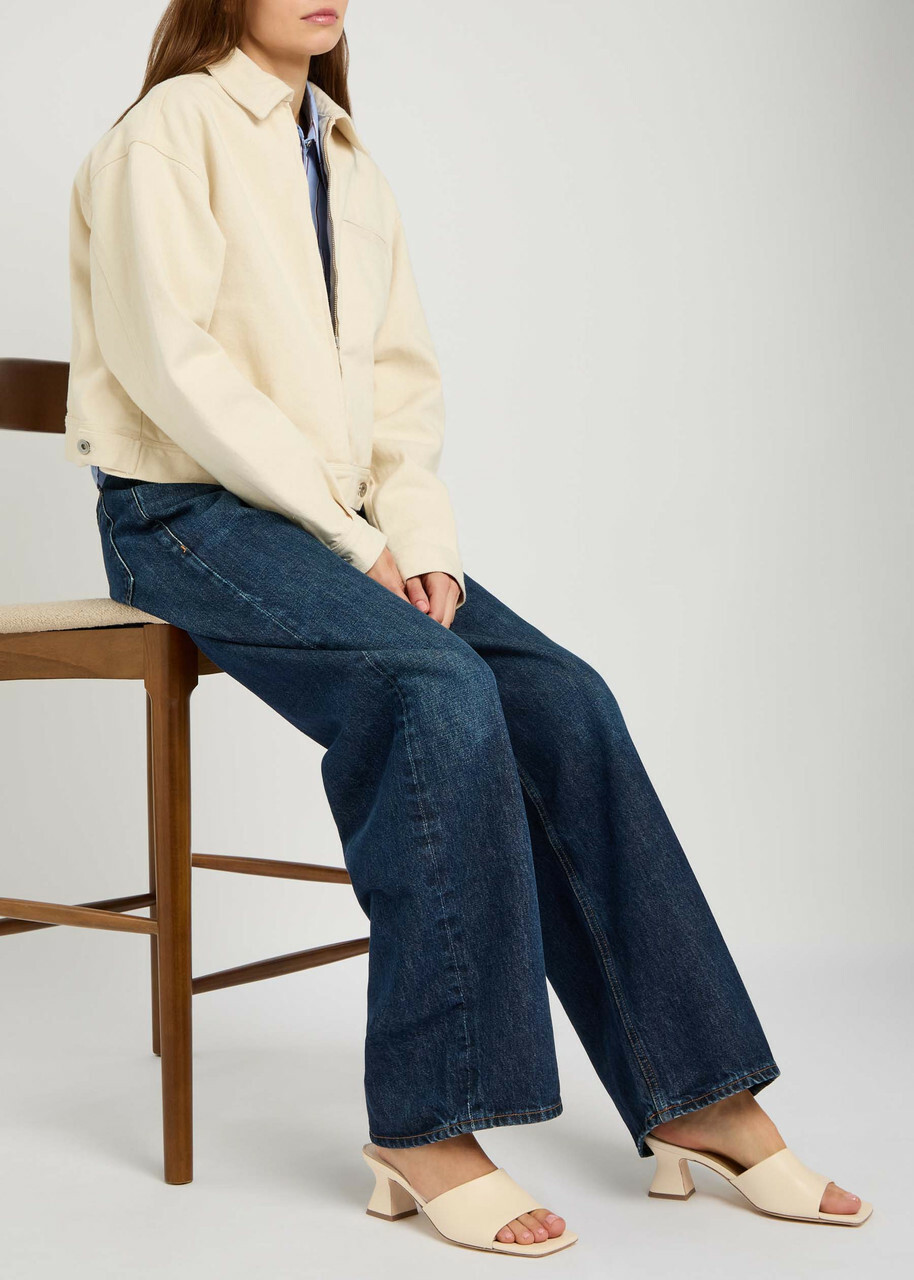 Aeyde Ale 50 Leather Mules Ivory Aeyde