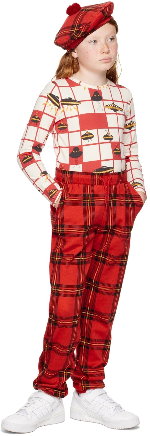 Mini Rodini Kids Red UFO Long Sleeve T-Shirt Mini Rodini