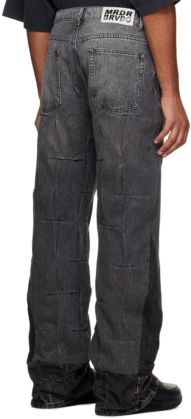 Who Decides War Black Gathered Jeans WHO DECIDES WAR by Ev Bravado