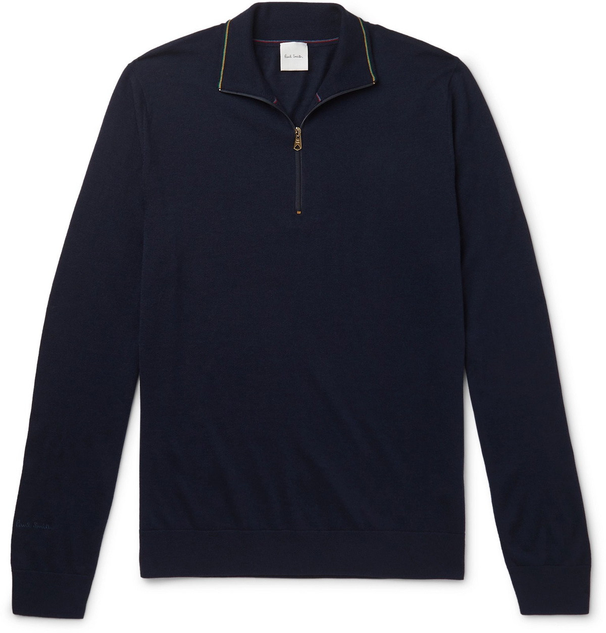 Paul Smith - Slim-Fit Merino Wool Half-Zip Sweater - Blue Paul Smith