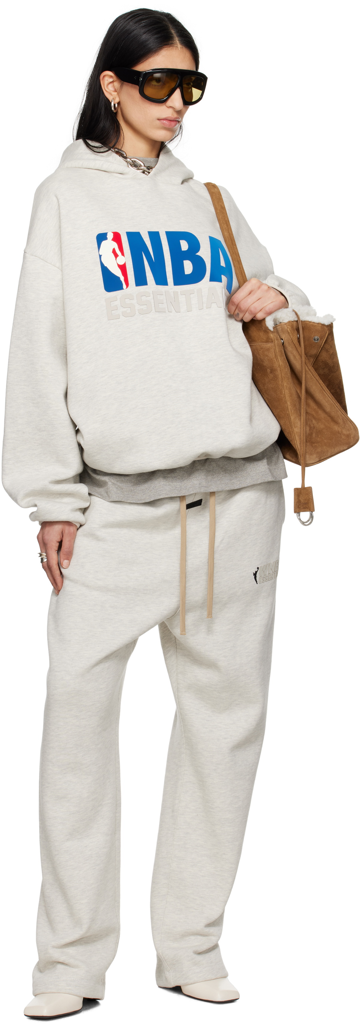 Fear of God ESSENTIALS Gray NBA Pull Over Hoodie Fear Of God Essentials