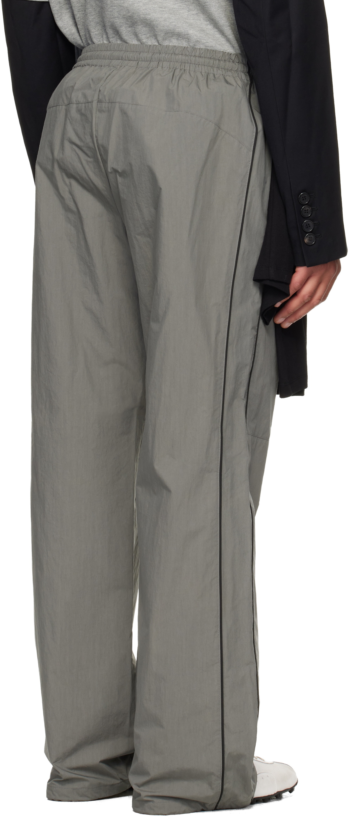We11done Gray Layered Track Pants We11done