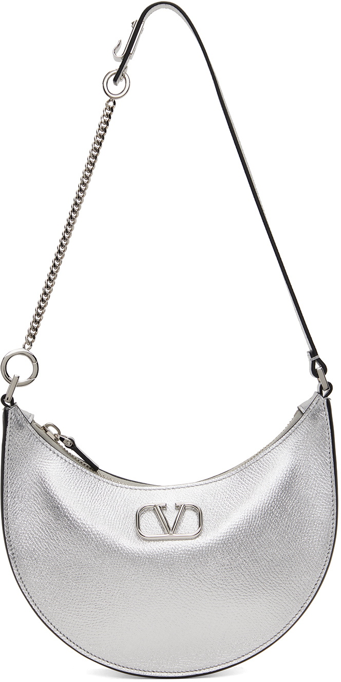 Valentino Garavani Silver Mini VLogo Signature Bag Valentino Garavani