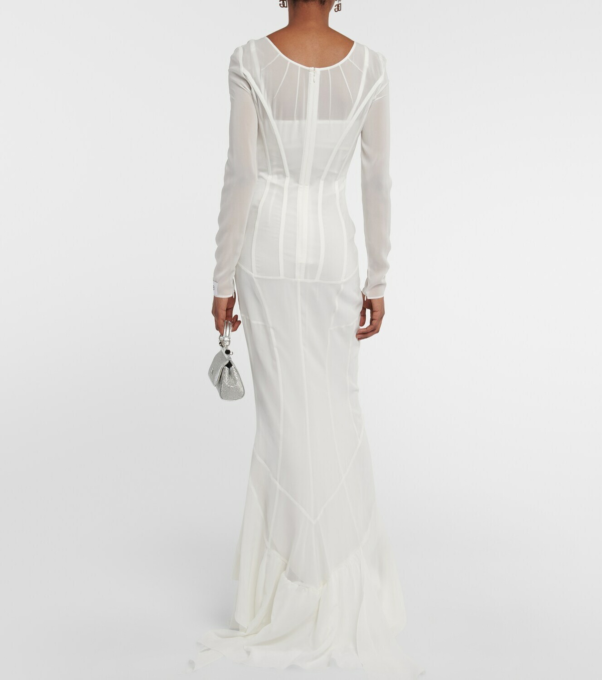 Dolce&Gabbana - x Kim semi-sheer silk-blend gown Dolce & Gabbana