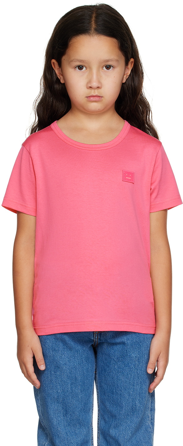 Acne Studios Kids Pink Patch T-Shirt Acne Studios