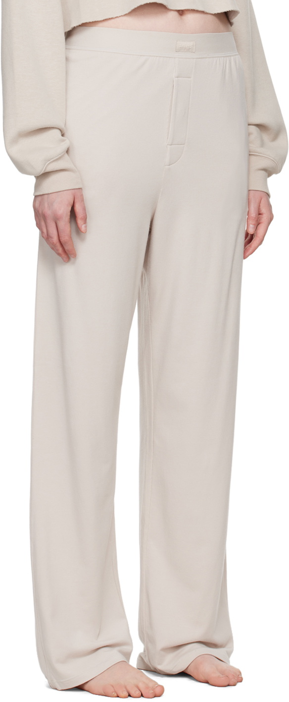 SKIMS Beige Boyfriend Loose Lounge Pants SKIMS