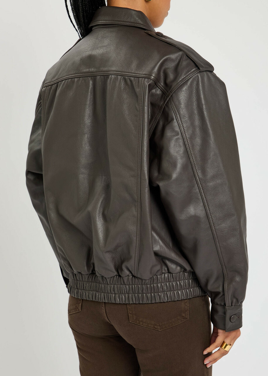 Blaze Milano Ares Charlie Leather Bomber Jacket Black Blaze Milano