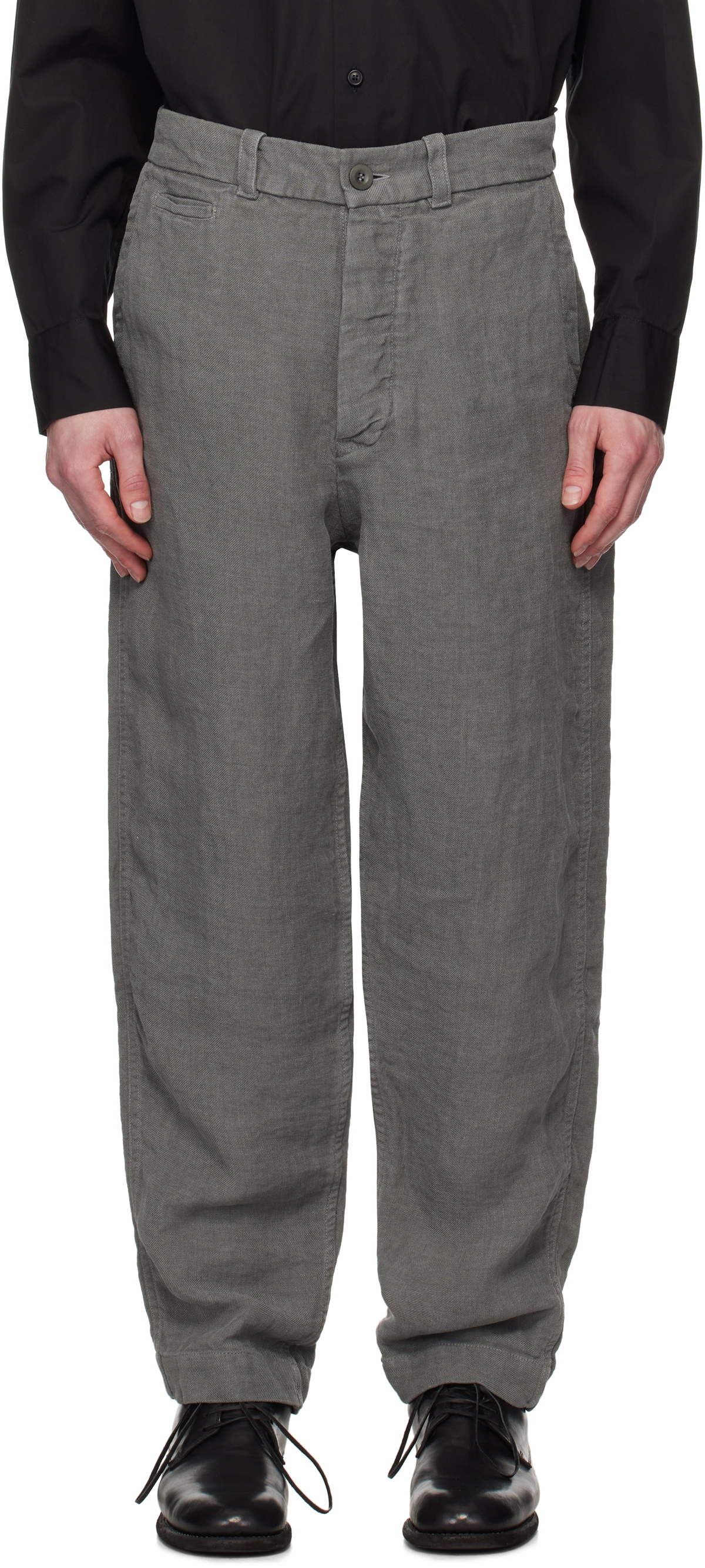 CASEY CASEY Gray Emery Trousers CASEY CASEY