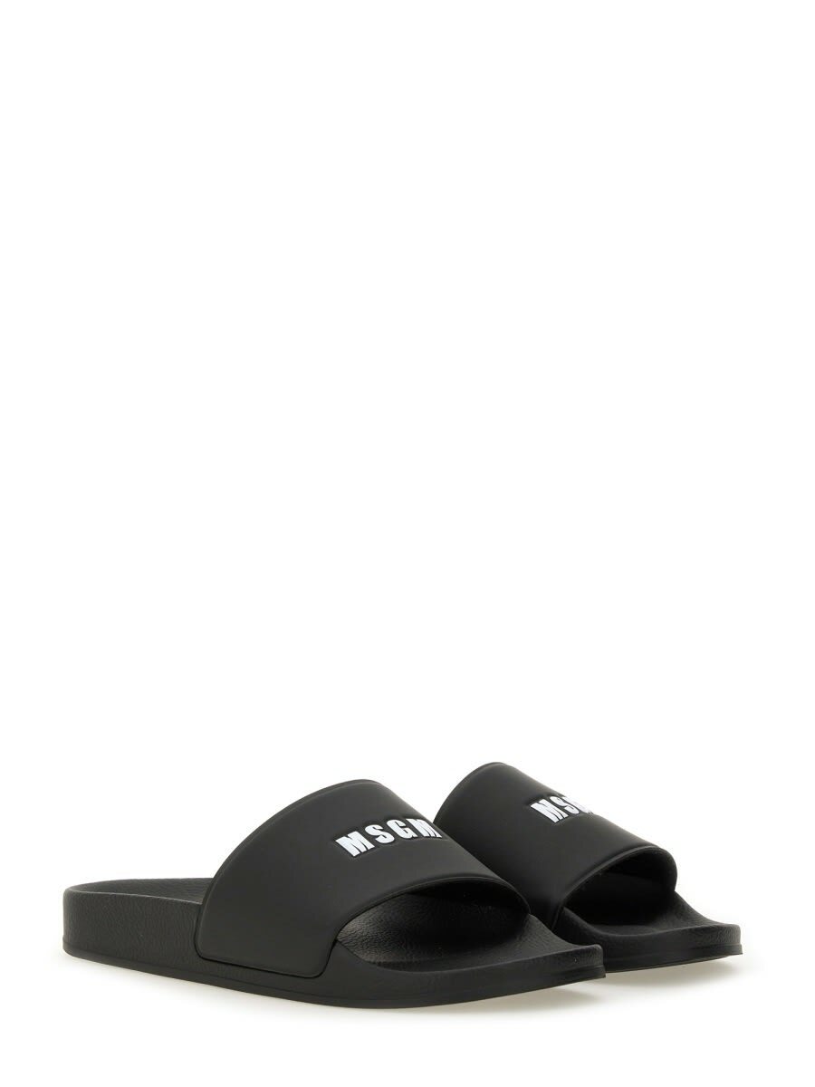 MSGM Slide Sandal With Logo MSGM